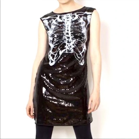 Rodarte | Dresses | Rodarte For Target Sequin Skeleton Dress Rare Art ...